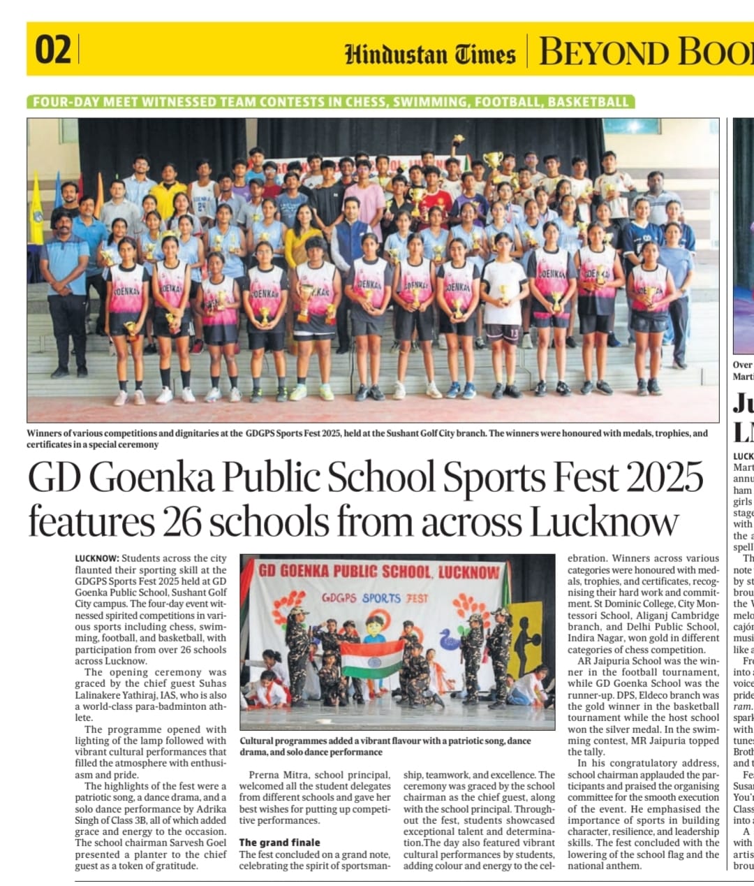 GD Goenka Sports Fest 2025 Brings Together 26 Schools in Spirited ...