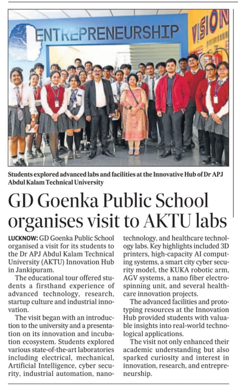 GD Goenka Students Explore Innovation at AKTU Labs - GD Goenka Public ...