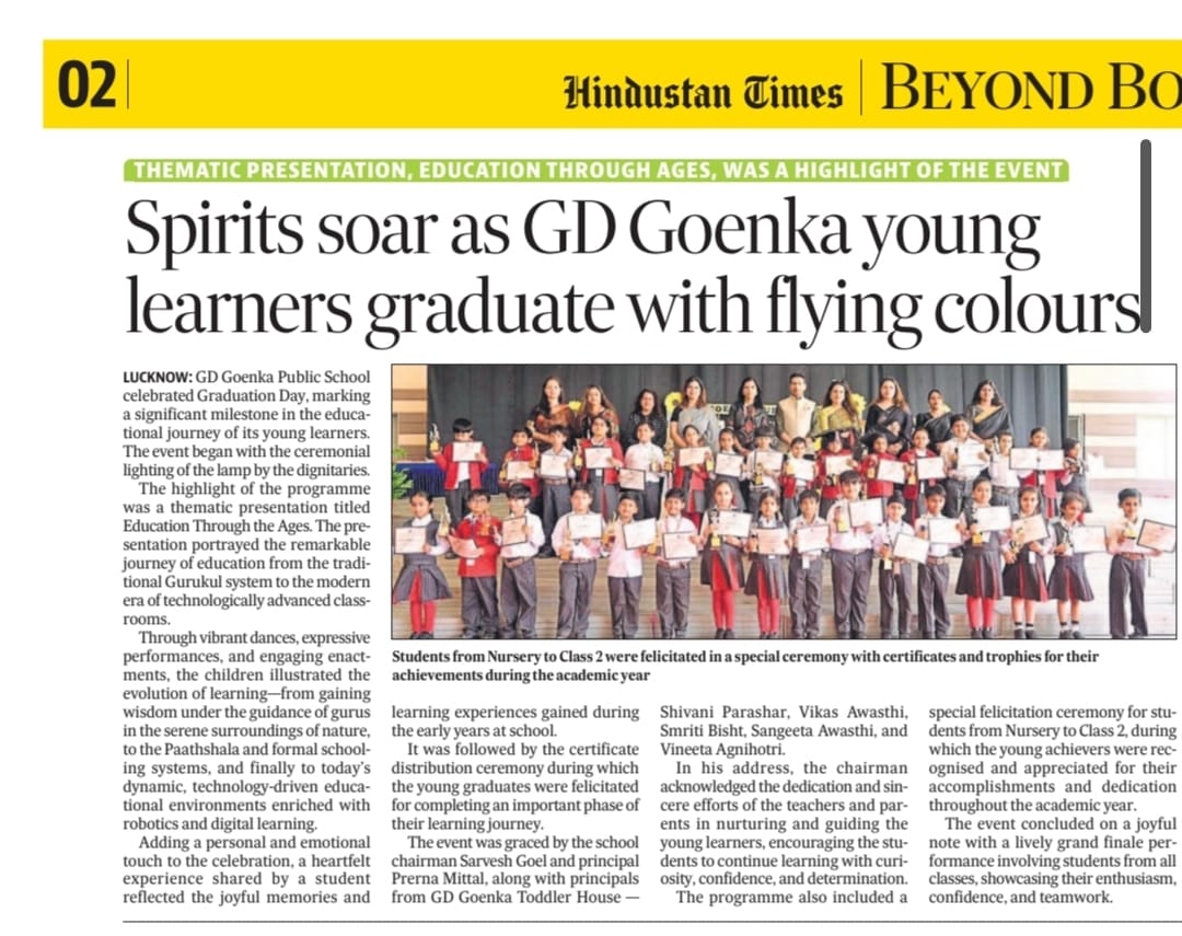 Young Learners Graduate with Flying Colours at GD Goenka Public School ...